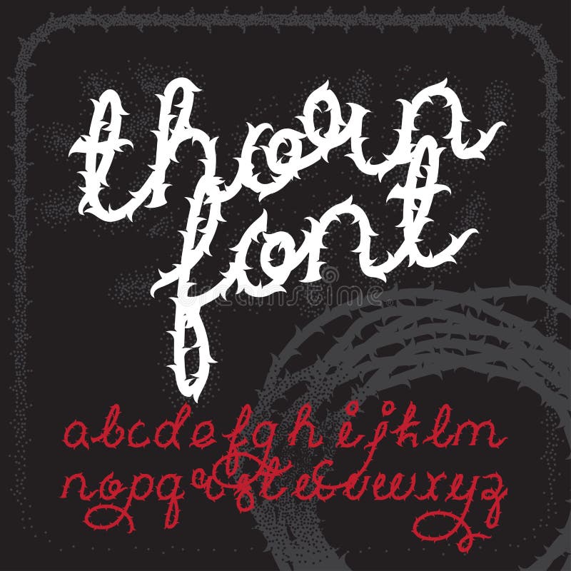 Thorn alphabet vector font stock vector. Illustration of latin - 84967122