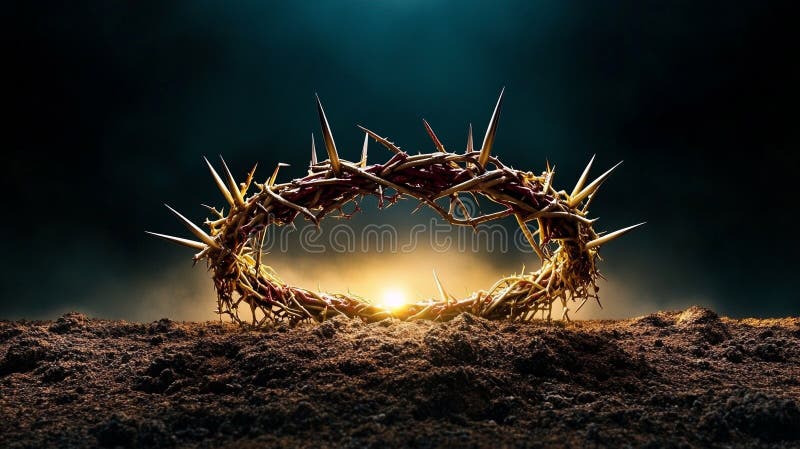 Thorn Crown on Soil stock image. Image of symbolic, moody - 358532053