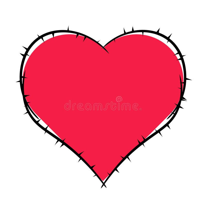 Thorn Heart icon. stock vector. Illustration of thorn - 203602652