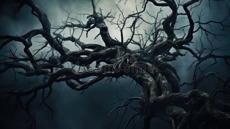Thorns Creepy Tree Branches Stock Illustration - Illustration of ...