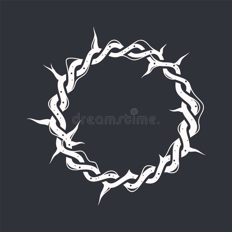 Thorns Crown Easter Religious Symbol Stock Vector - Illustration of ...