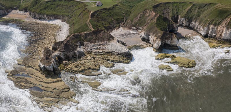 Aerial Photo of the British Seaside Town of Filey, the Seaside Coastal ...