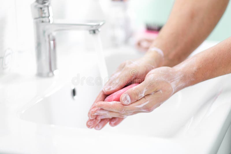 Thorough Hand Washing with Soap and Water To Prevent Coronavirus ...