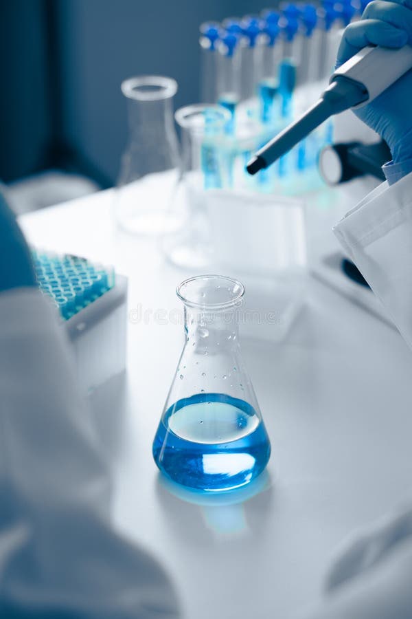 A Thorough Laboratory Experiment Was Carried Out Using a Striking Blue ...