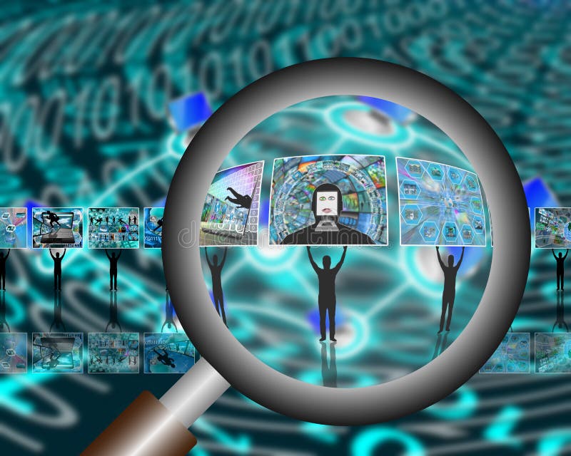 Thorough search stock illustration. Illustration of multimedia - 47533553