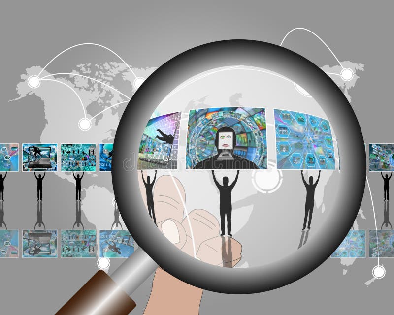 Thorough search stock illustration. Illustration of multimedia - 47533659
