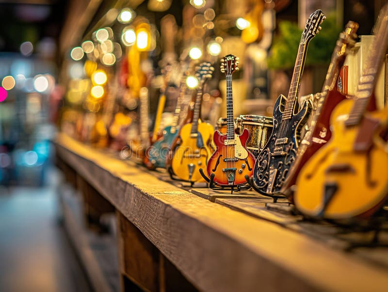 Thorough Selection of Miniature Stringed Musical Instruments Stock ...