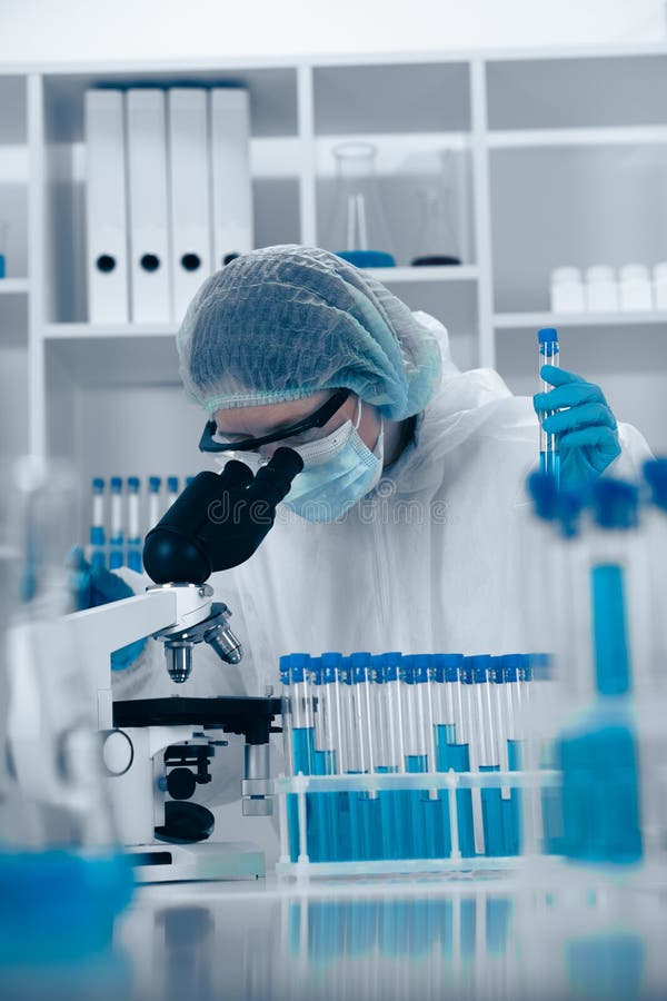 Dedicated Scientist Conducting Advanced Research in a High-Tech ...