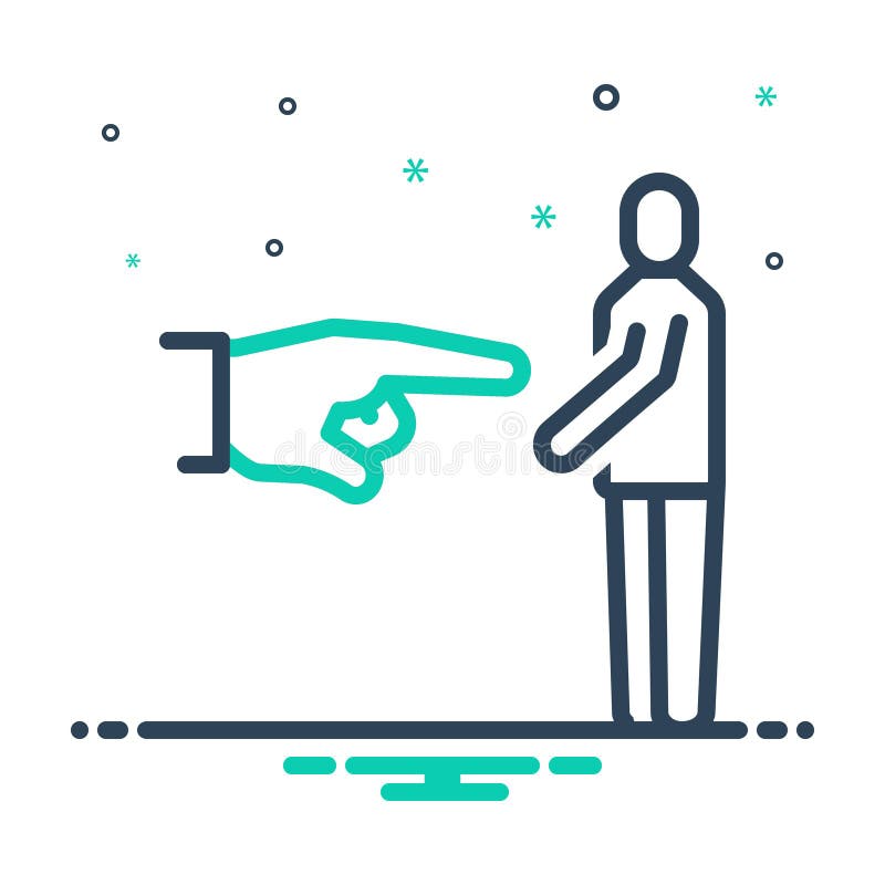 Mix Icon for Thou, You and Point Stock Illustration - Illustration of ...