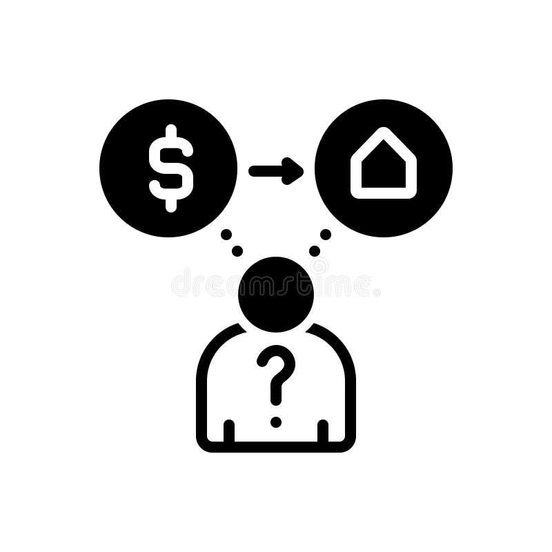 Black Solid Icon for Though, although and Albeit Stock Vector ...