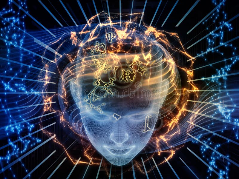 Virtual Mind stock illustration. Illustration of intelligence - 109630954