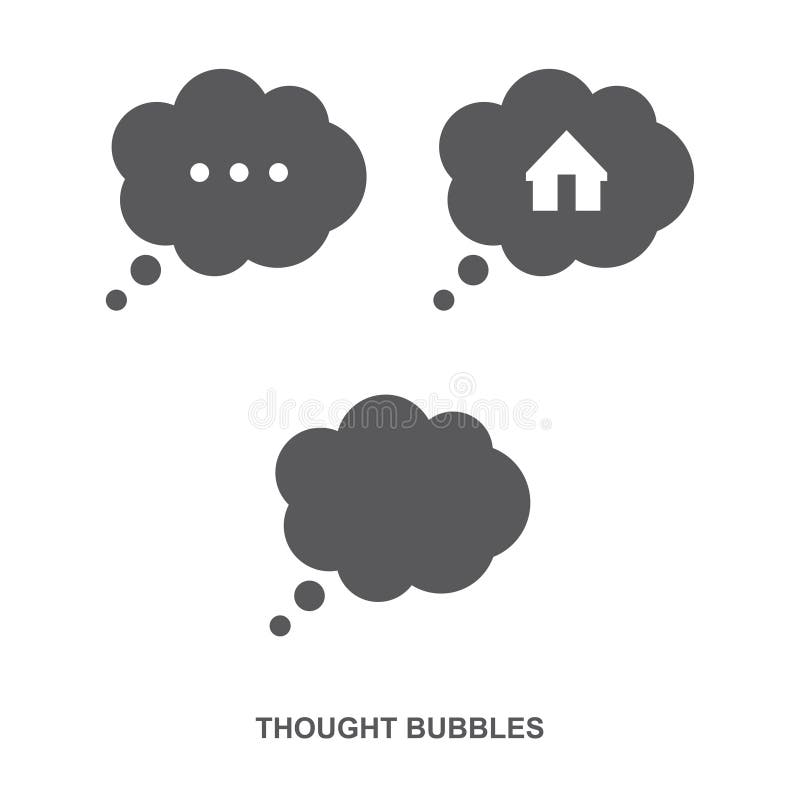Thought Bubble Carbon Icons. a Professional, Pixel-aligned Icon Stock ...