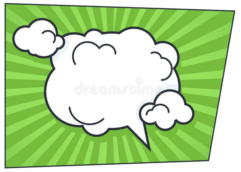 Thought Bubble in Comic Book Style, Dialog Box Stock Vector ...