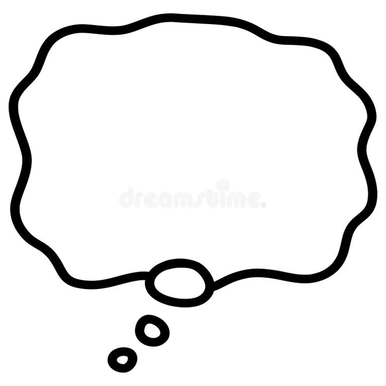 Thought Bubble Drawing Cartoon Comics Illustration Vector Stock Vector ...