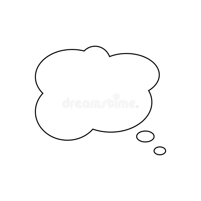 Thought Bubble Icon. Speech Cloud Symbol. Creative Thinking Shape ...