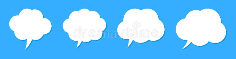 Thought Bubble Icon, Thinking Cloud Icon. Set of Speech Bubbles. Speak ...