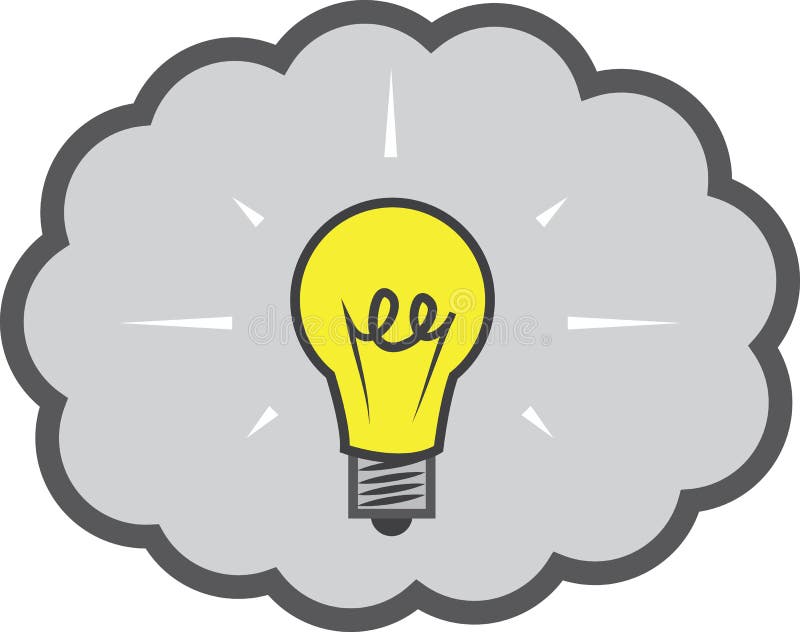 Thought Bubble Light Bulb Stock Vector - Image: 44331723