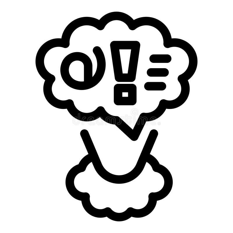 Thought Bubble Showing Confusion with Question Mark and Exclamation ...