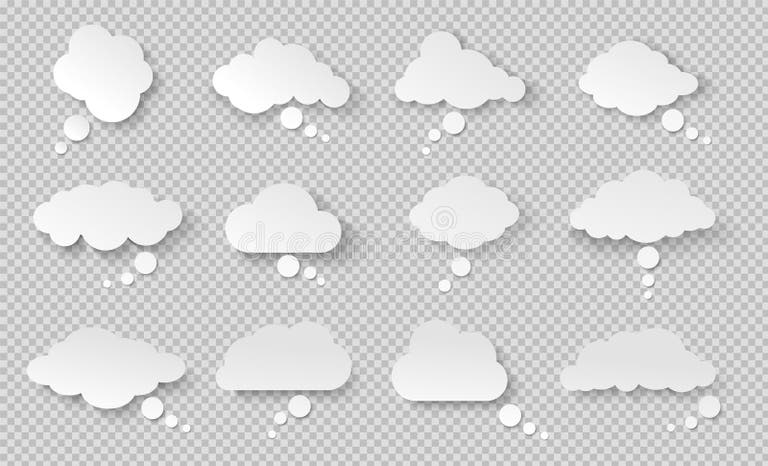 Thought Bubbles Transparent Stock Illustrations – 408 Thought Bubbles ...