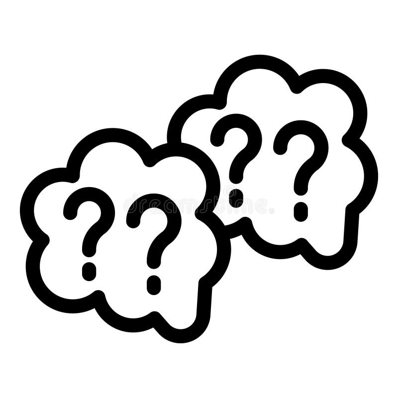 Thought Bubbles with Question Marks Representing Brainstorming and ...