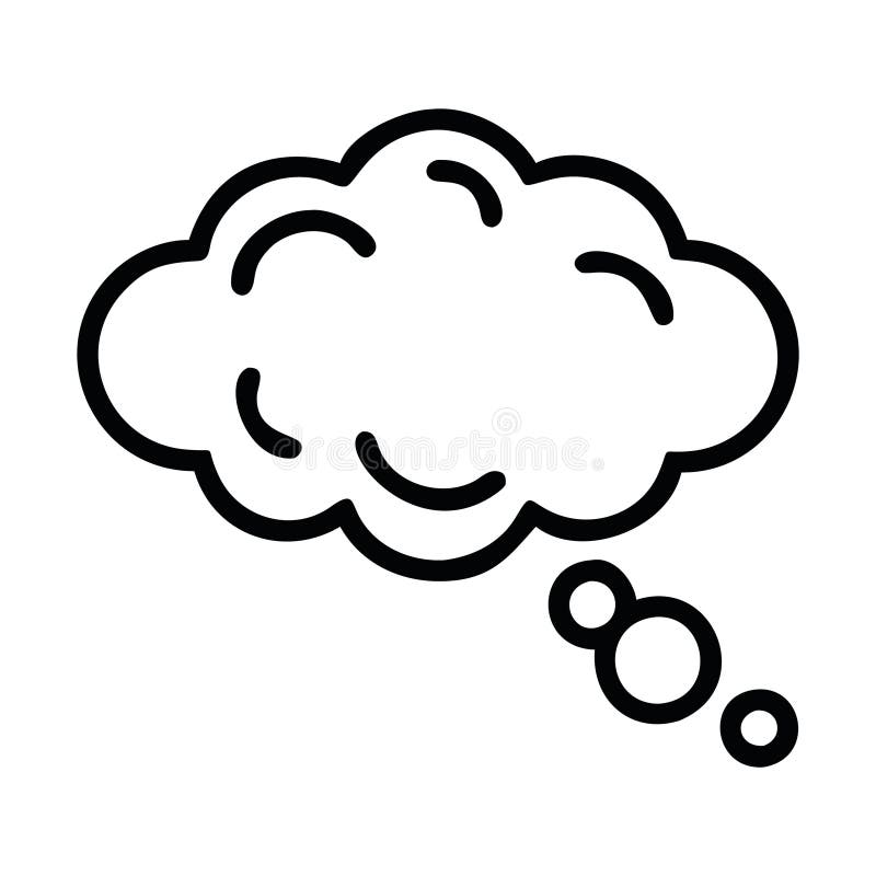 Thought Cloud Abstract Thinking Icon Stock Vector - Illustration of ...