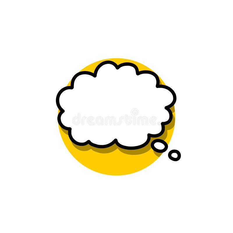 Thought Cloud Sign, Icon, Logo Stock Illustration - Illustration of ...
