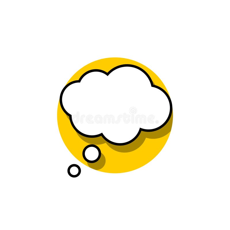 Thought Cloud, Thought Cloud Sticker Stock Vector - Illustration of ...