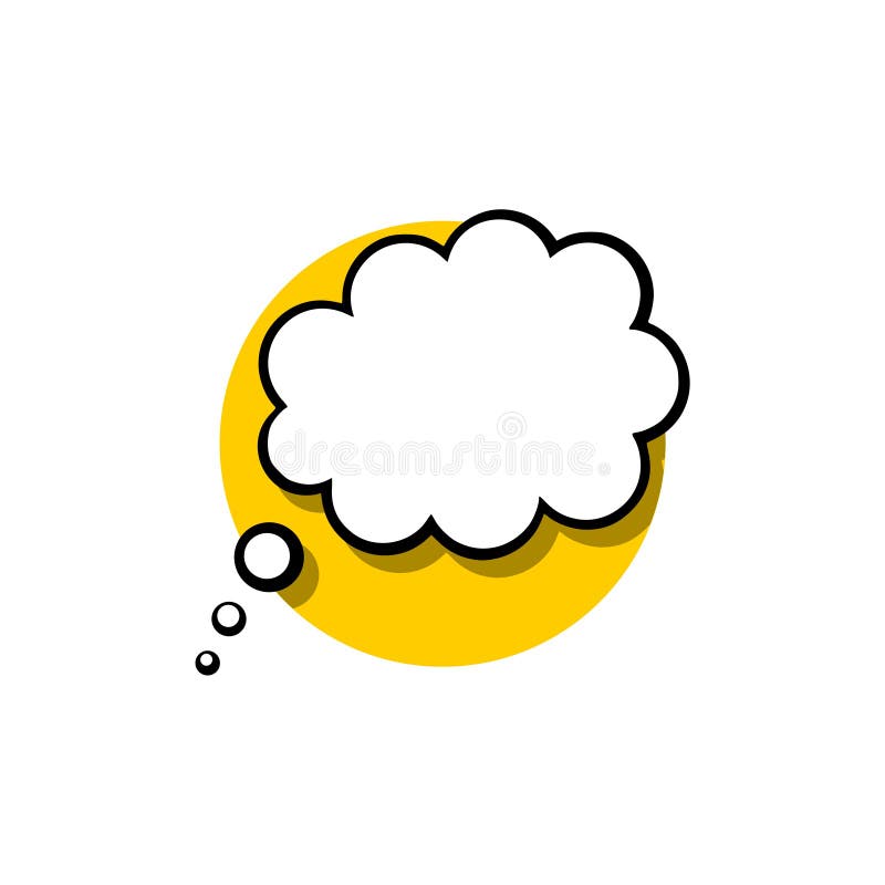 Thought Cloud Sign, Icon, Logo Stock Illustration - Illustration of ...