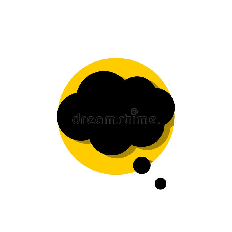 Thought Cloud Sign, Icon, Logo Stock Illustration - Illustration of ...