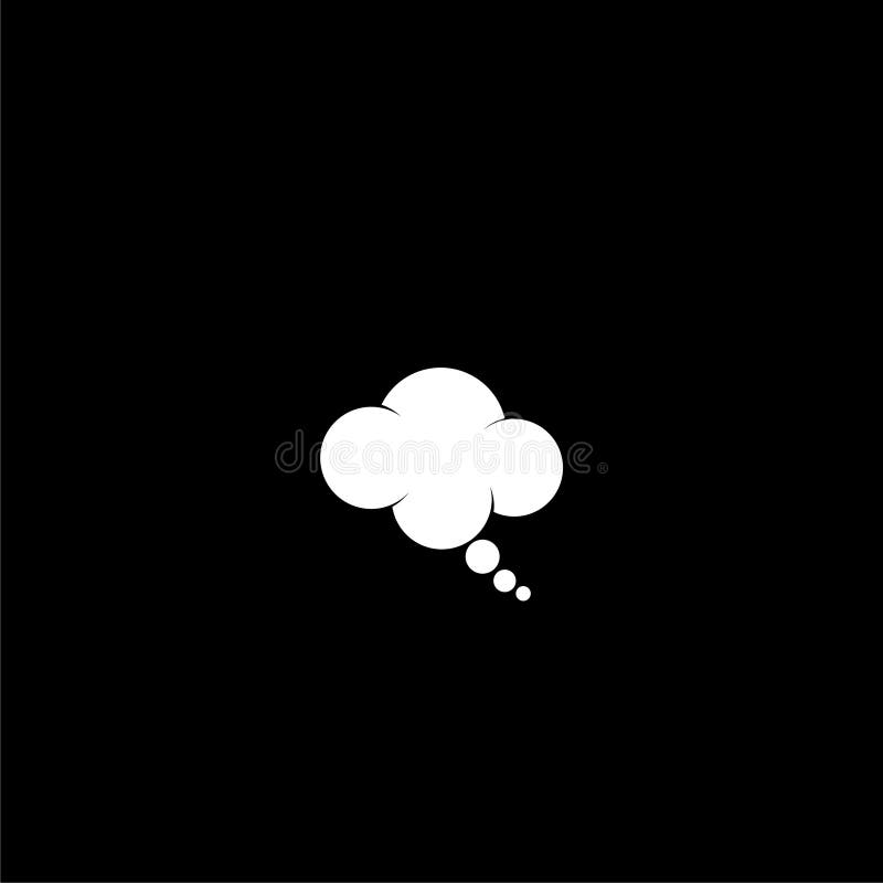 Thought Clouds Icon Isolated on Dark Background Stock Vector - Illustration of style, imagine ...