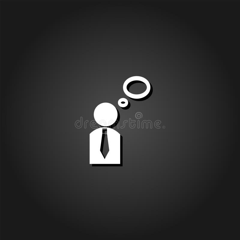 Thought icon flat stock vector. Illustration of environmental - 132555739