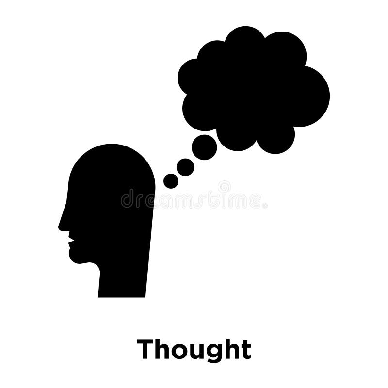 Thought Icon Vector Isolated on White Background, Logo Concept O Stock ...