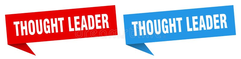 Thought Leader Banner. Thought Leader Speech Bubble Label Set Stock ...