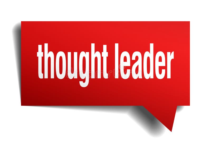 Thought Leader Red 3d Speech Bubble Stock Vector - Illustration of ...