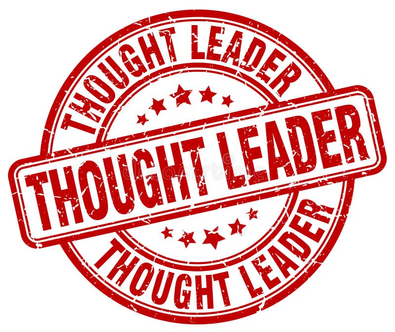 Thought leader red stamp stock vector. Illustration of badge - 94471091