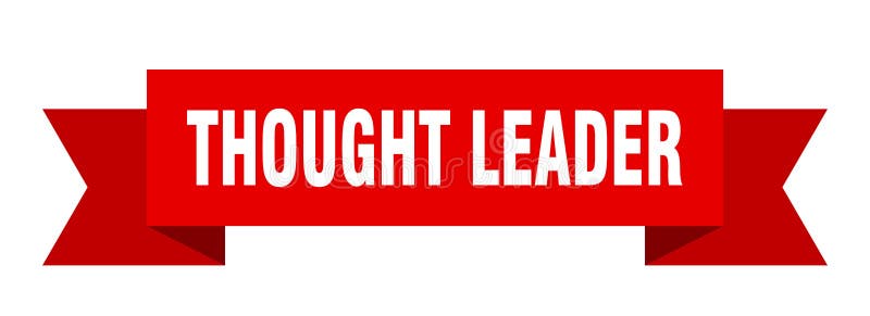 Thought leader ribbon. stock vector. Illustration of isolated - 191267577