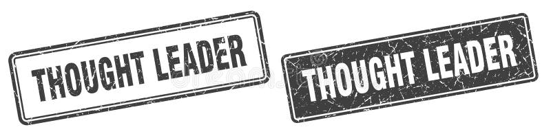 Thought Leader Stamp Set. Thought Leader Square Grunge Sign Stock ...
