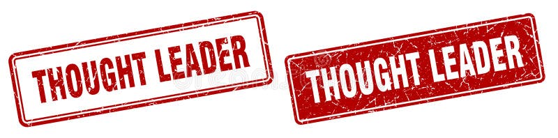 Thought Leader Stamp Set. Thought Leader Square Grunge Sign Stock ...