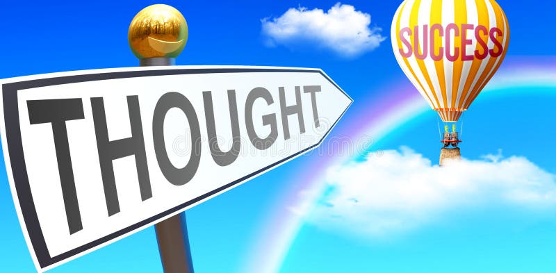 Thought leads to success stock image. Image of reach - 248244923
