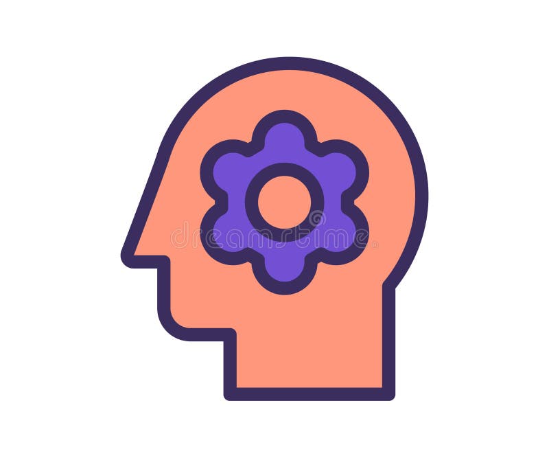 Thought Process Think Single Isolated Icon With Filled Line And Outline ...