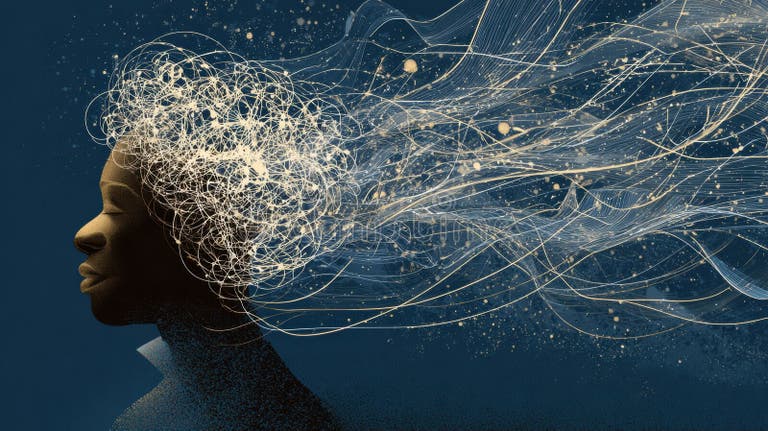 Thought Process Visualization Showcasing Flowing Animated Lines ...