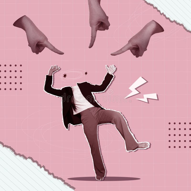 Unique Representation of Women Struggles in Collage Form. Vector ...