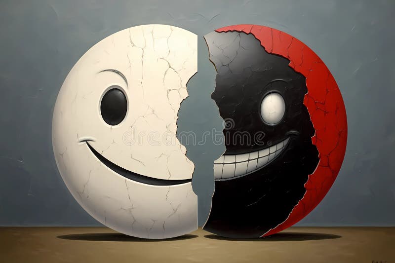 Two Halves Face Stock Illustrations – 142 Two Halves Face Stock ...