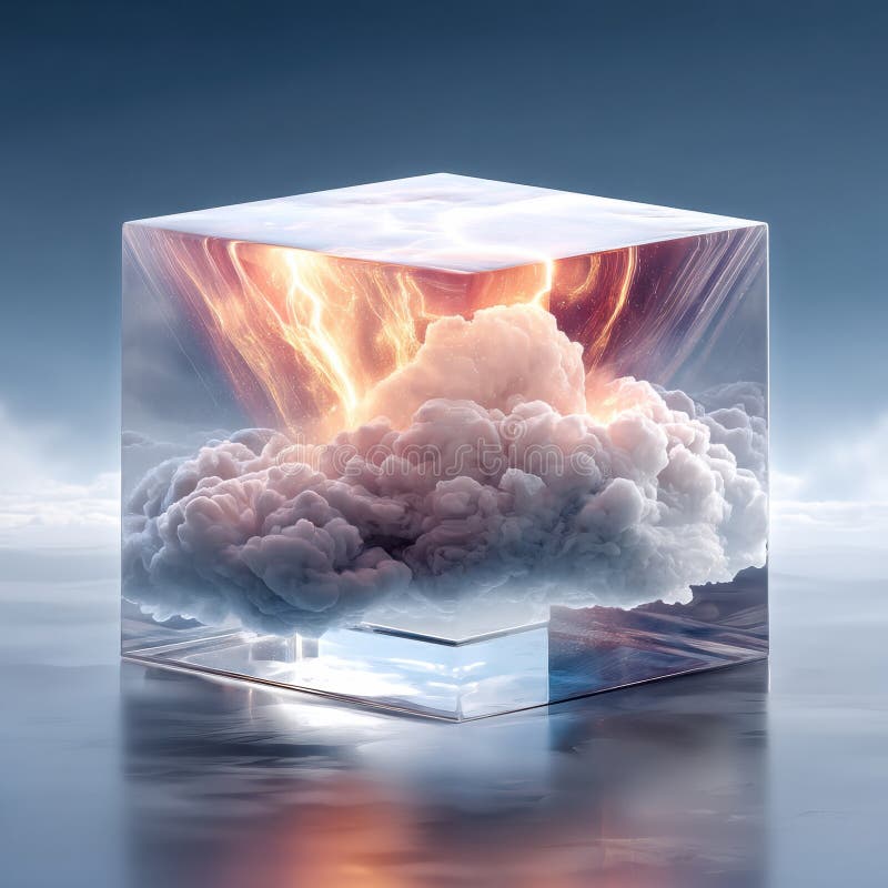 Exploring the Intersection of Technology: a Cube of Security with Fire ...