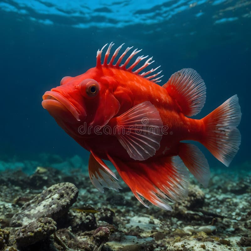 Perilous Waters: the Red Handfish Confronts Environmental Threats Stock ...
