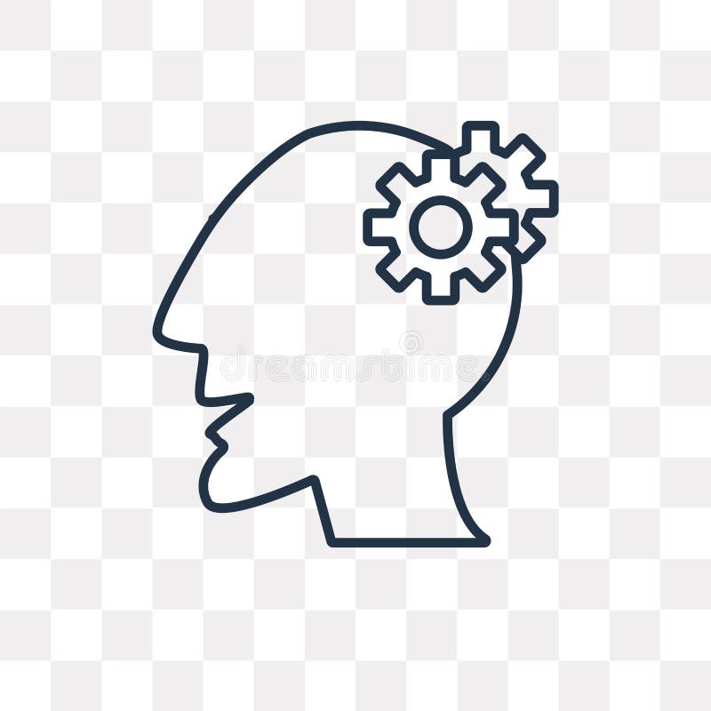 Thought Vector Icon Isolated On Transparent Background, Linear T Stock ...