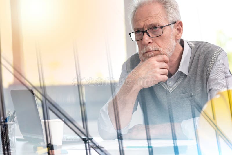 Architect Thinking about a Project; Multiple Exposure Stock Photo ...