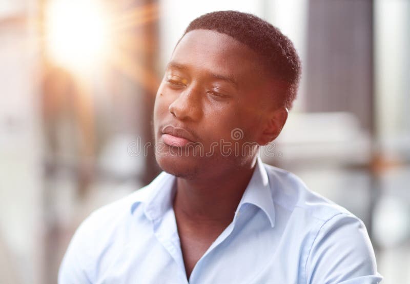 Thoughtful Black Man in Eyeglasses Stack with Hard Task, Looking at ...