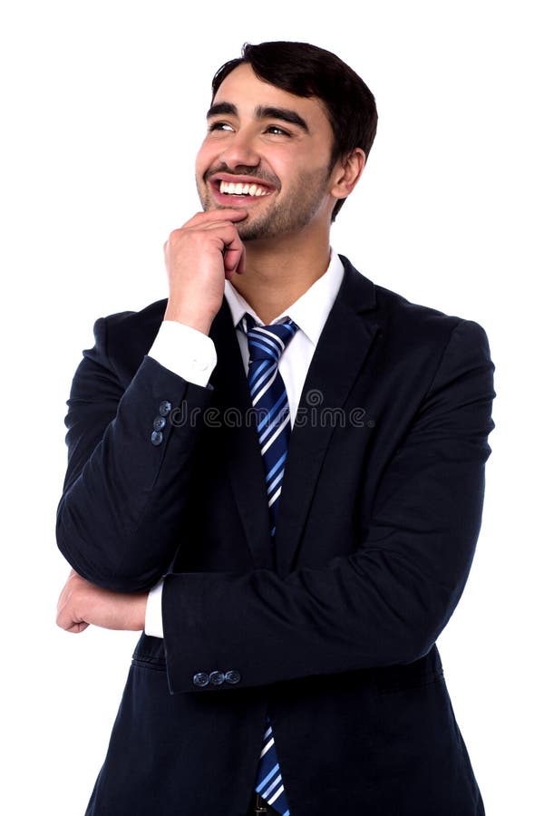 Thoughtful business leader stock image. Image of modern - 33497173
