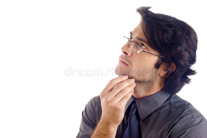 Man Wondering stock image. Image of isolated, head, puzzled - 12111023